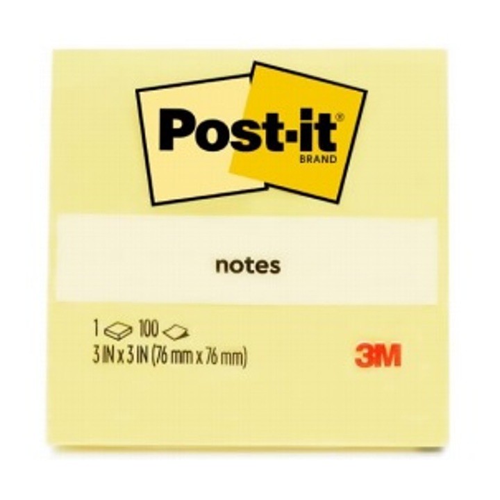 3M 654 Post It Notes / Sticky Notes 3" x 3" (1 pad = 100 sheets ...