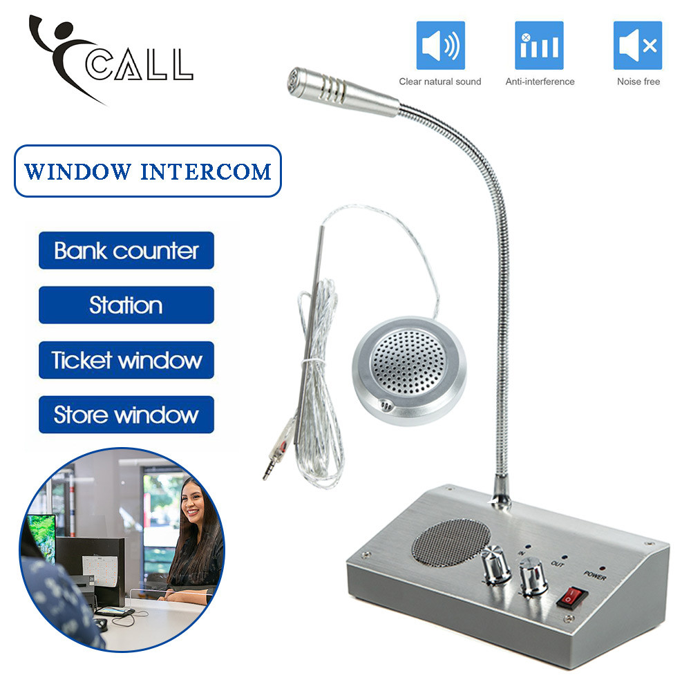 3W Window 2 Way Anti-Interference Counter Intercom Speaker System for ...