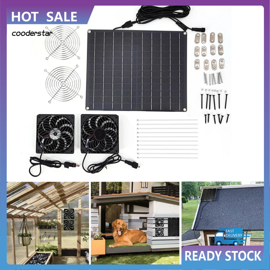 COOD Solar Panel Fan Solar Exhaust Fan High Efficiency Solar Panel ...