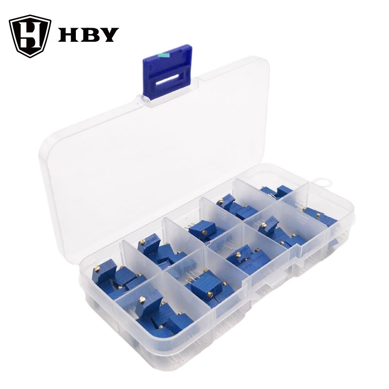 50Pcs 3296W Multiturn Trimmer Potentiometer Kit High Precision 3296 ...