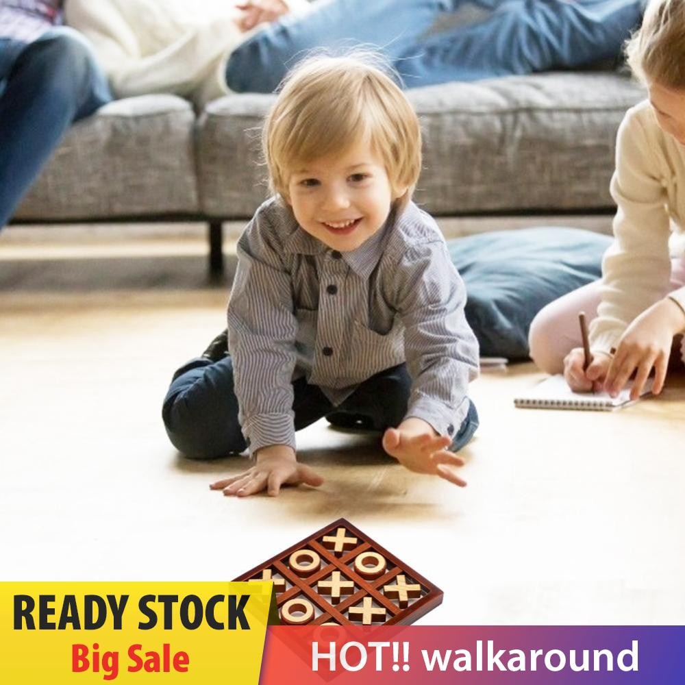 1 Set Wooden/EVA Tic-Tac-Toe Board Game Parent-Child Interactive OX ...