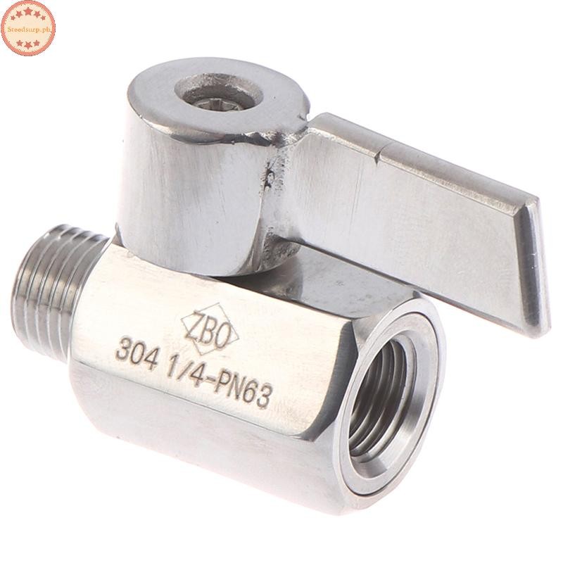 SURP Stainless Steel 304 Ball Valve 1/4" Inch NPT Male X Female Small ...