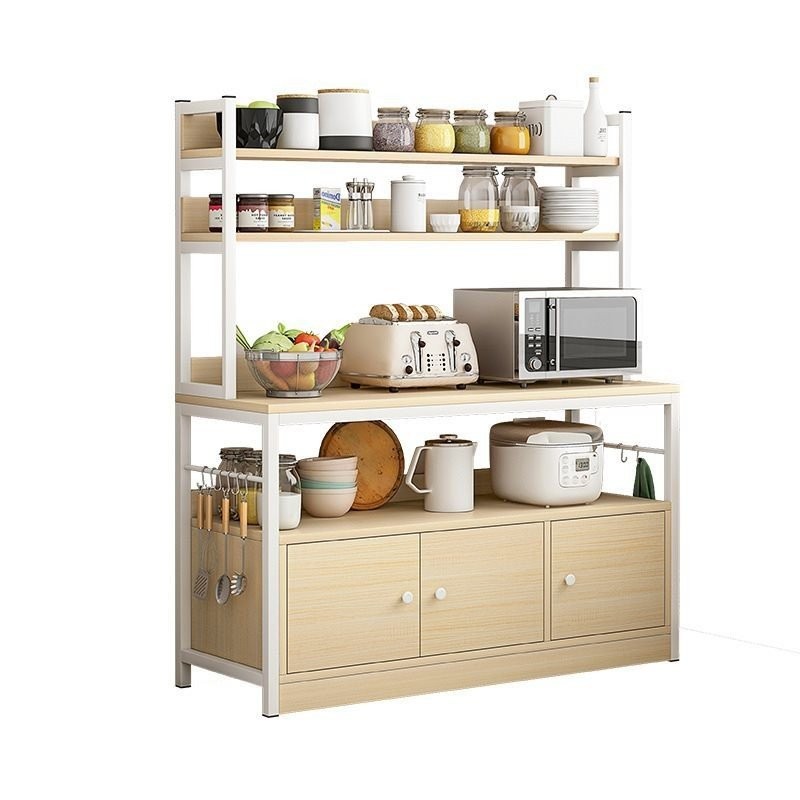 Kitchen Storage Rack Floor-Standing Multi-Functional Household Storage ...
