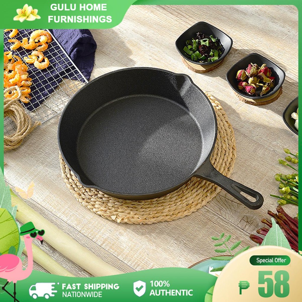 【Super Discount】16/20/25cm Frying Pan Non-stick Skillet Cast Iron ...