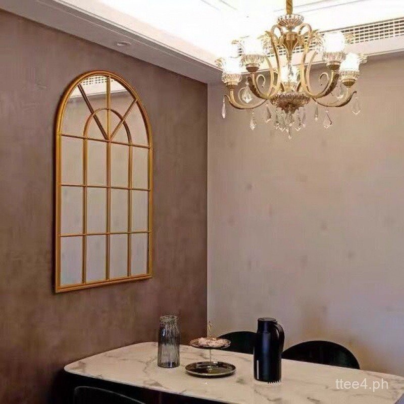 Fake Window Golden Wall View Frame Wall Decoration Mirror Iron Wall ...
