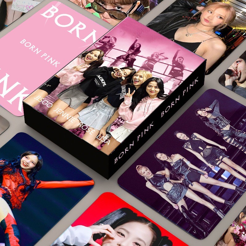 55Pcs/Set Kpop Born Pink Anniversary Card Black Pink JISOO JENNIE LISA ...
