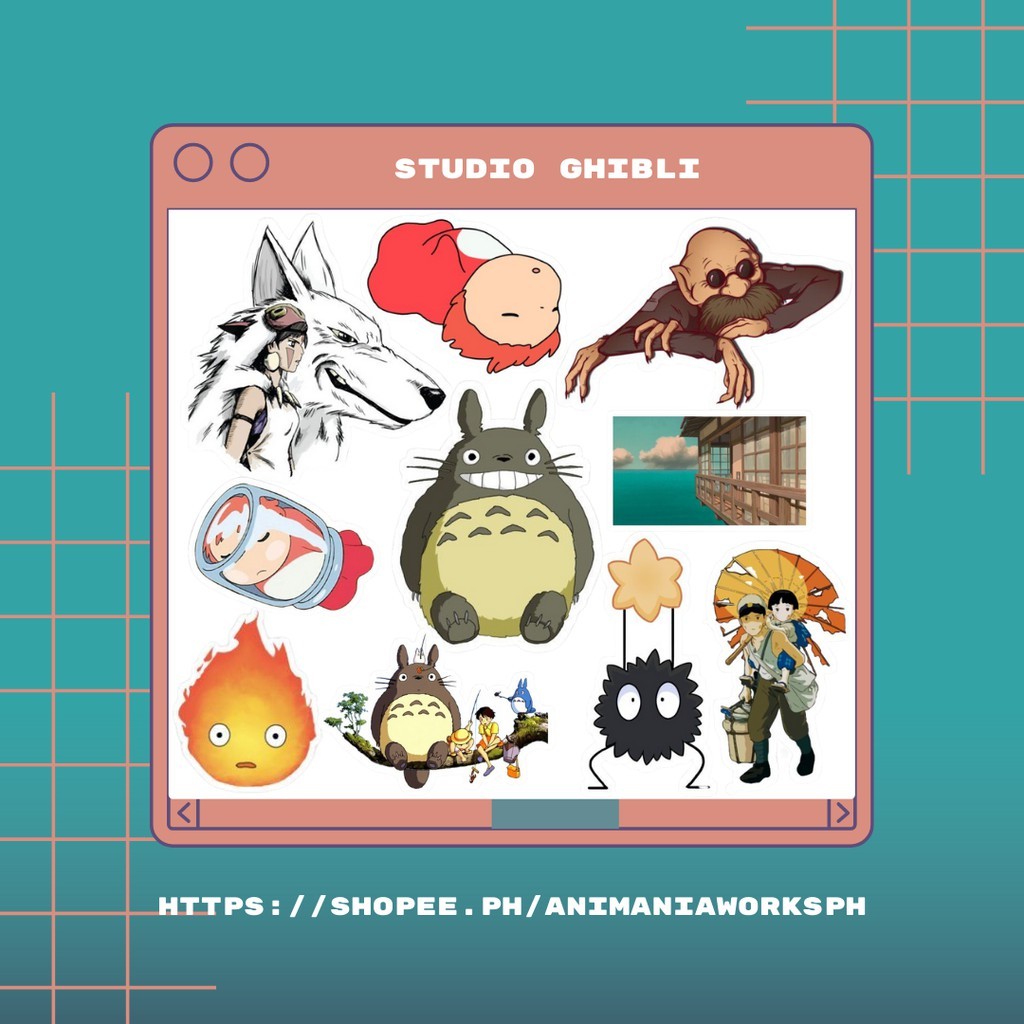 Anime Stickers / Studio Ghibli Anime Sticker Collection / Coated Vinyl ...