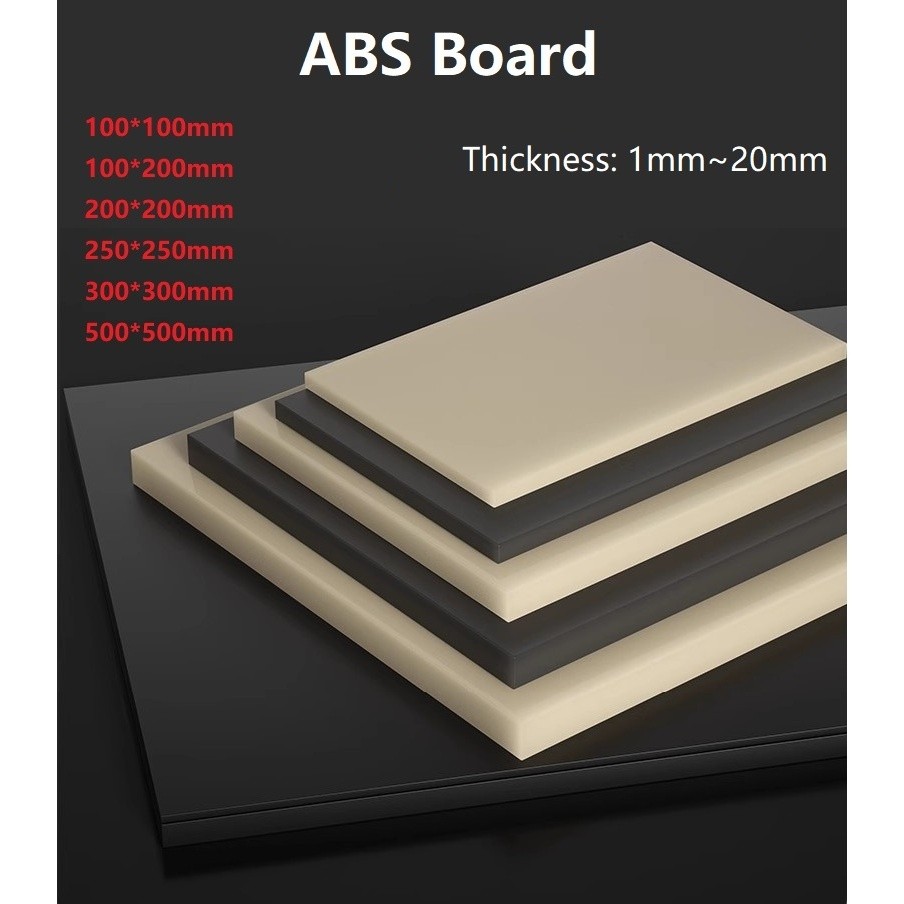 Beige/Black ABS Plate Plastic Model Sheet DIY Material Parts Thickness ...