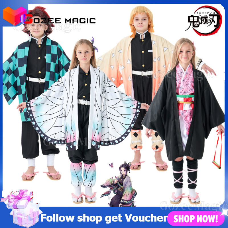 Demon Slayer Cosplay Costume Wig Full Suit Nezuko Kamado Tanjirou ...