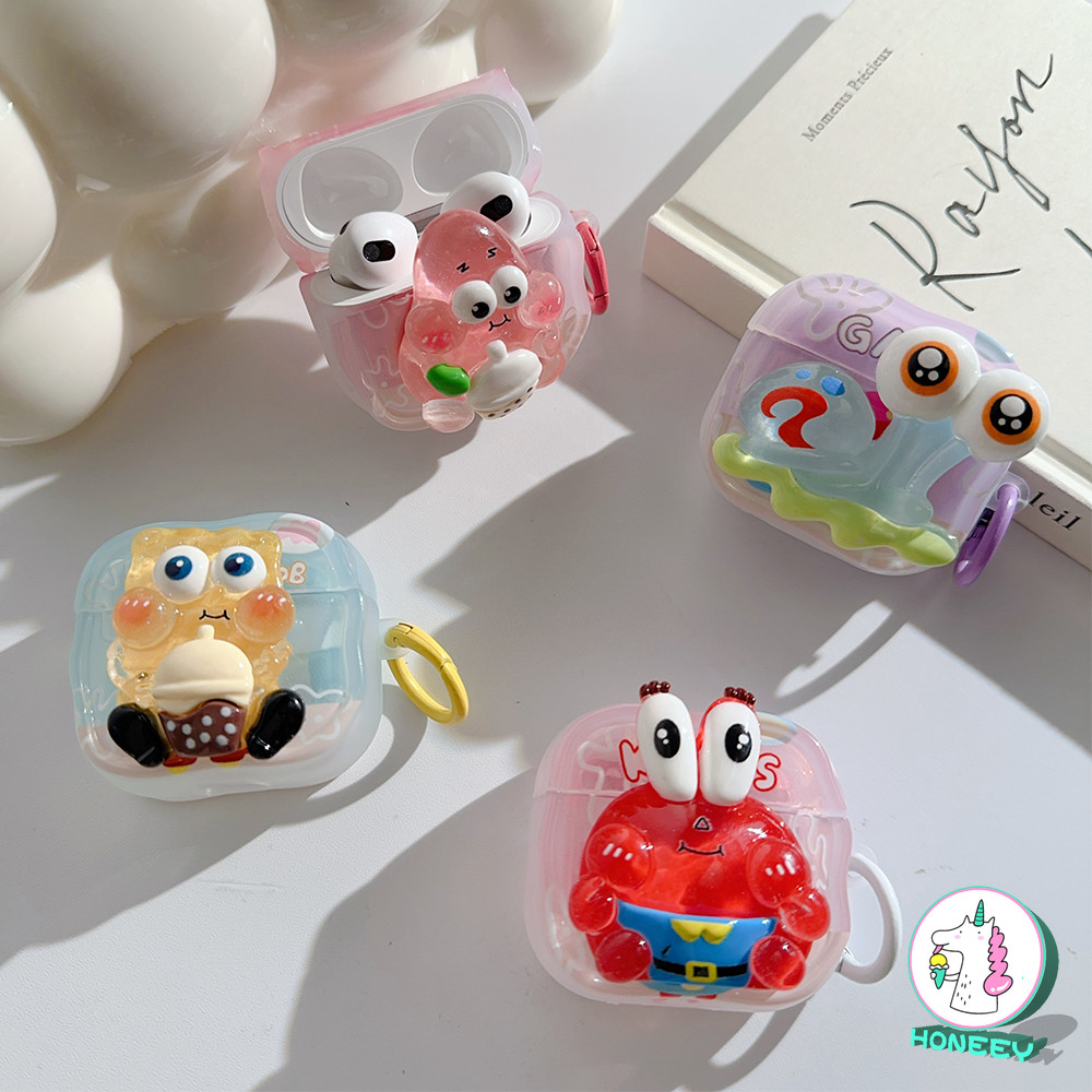 Funny Spongebob Earphone Case for AirPods 1 2 3 Pro Pro2 Krabs Patrick ...