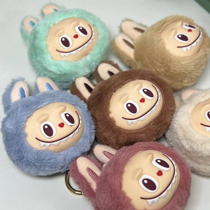 High Quality Cute Labubu Plush Doll Keychain Kawai Figure Model Bag ...