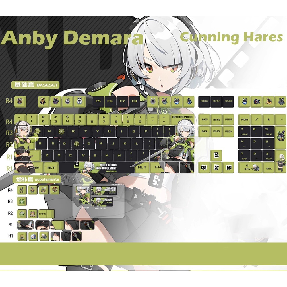 Anby Demara Keycap Cherry Profile 130 Keys PBT Five-sided Dye ...