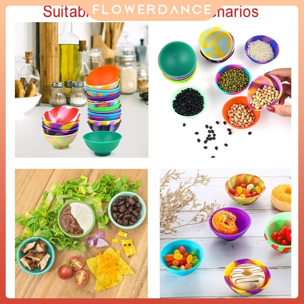 Mini Silicone Bowl Multi-color Compote Kit Soft Flexible Slingle Bowl ...