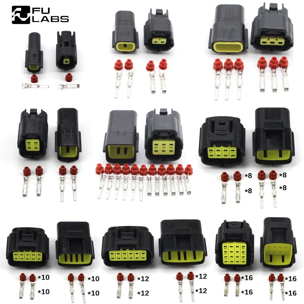 1 2 3 4 6 8 10 12 16 Pin Denso Auto Waterproof Wire Connector ...