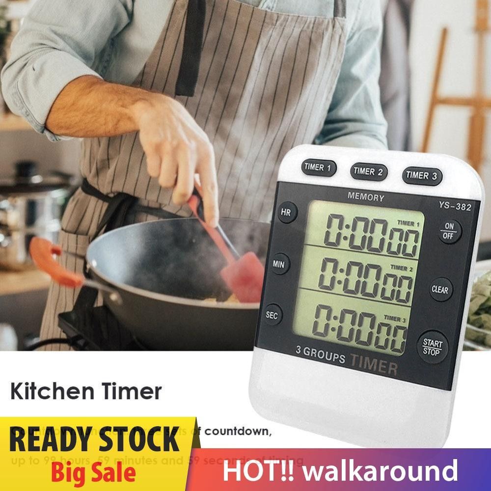 Square 3-way Kitchen Timer Countdown Cooking Alarm Temporizador Home ...