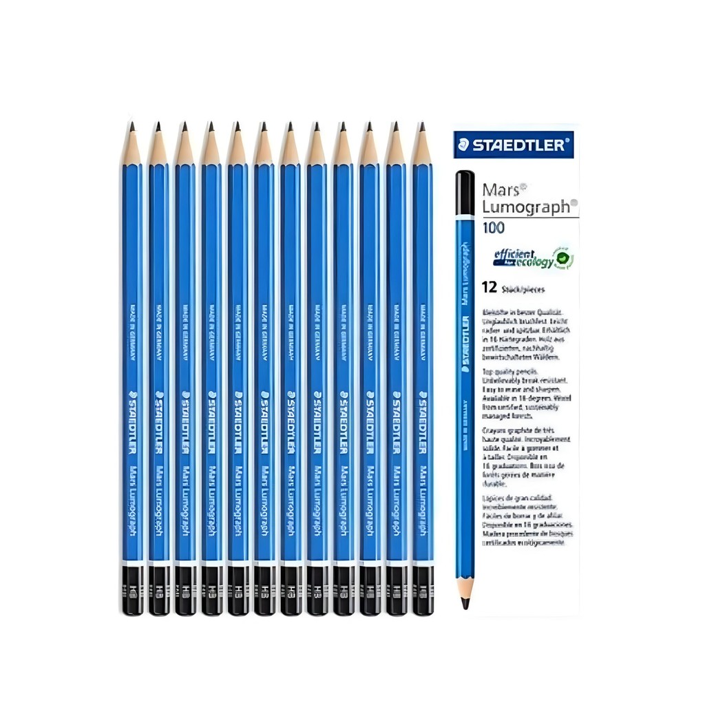 Staedtler Mars Lumograph Pencil 100 | 12pcs | Shopee Philippines