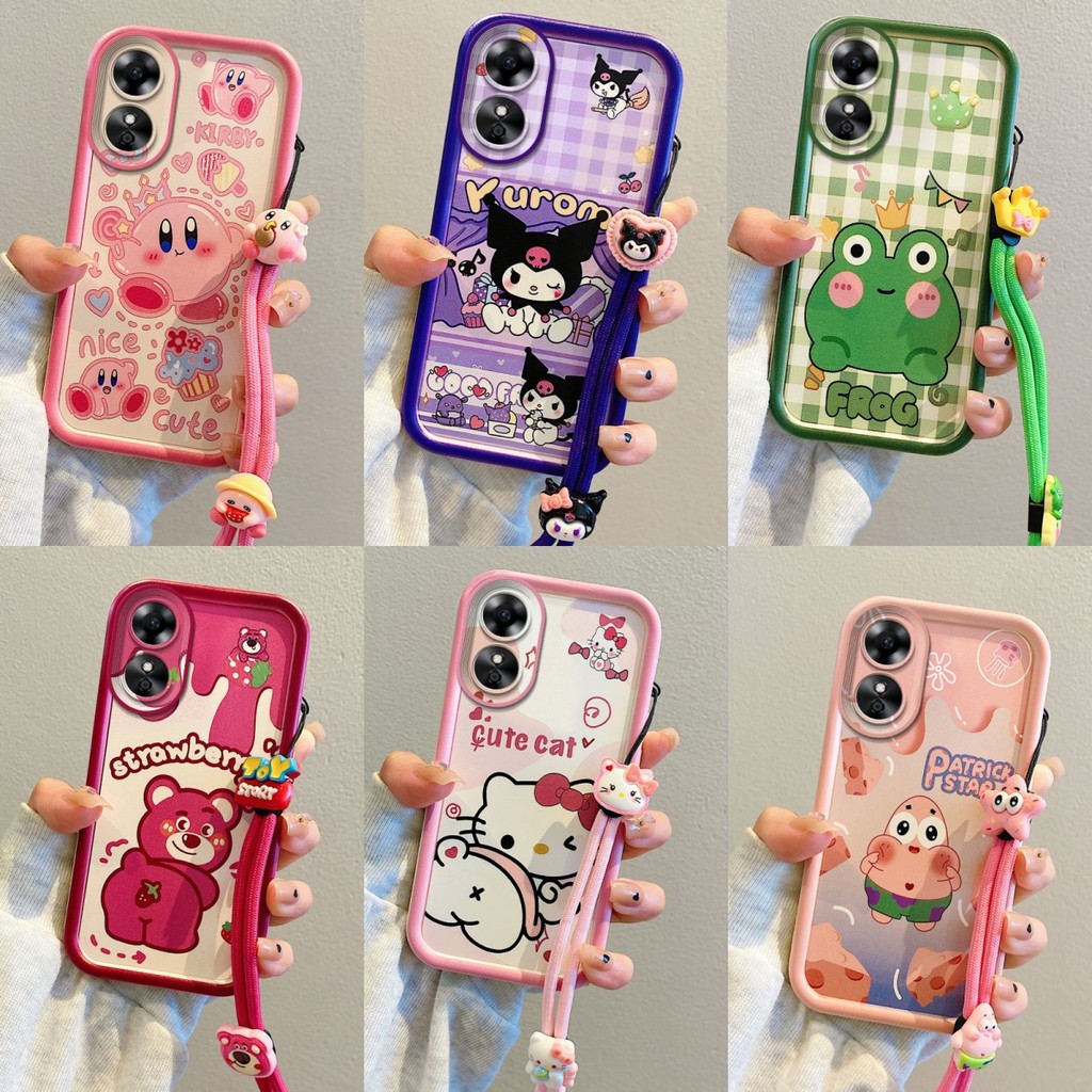 Case OPPO A18 A38 A58 A78 Simple and cute cartoon soft silicone phone ...