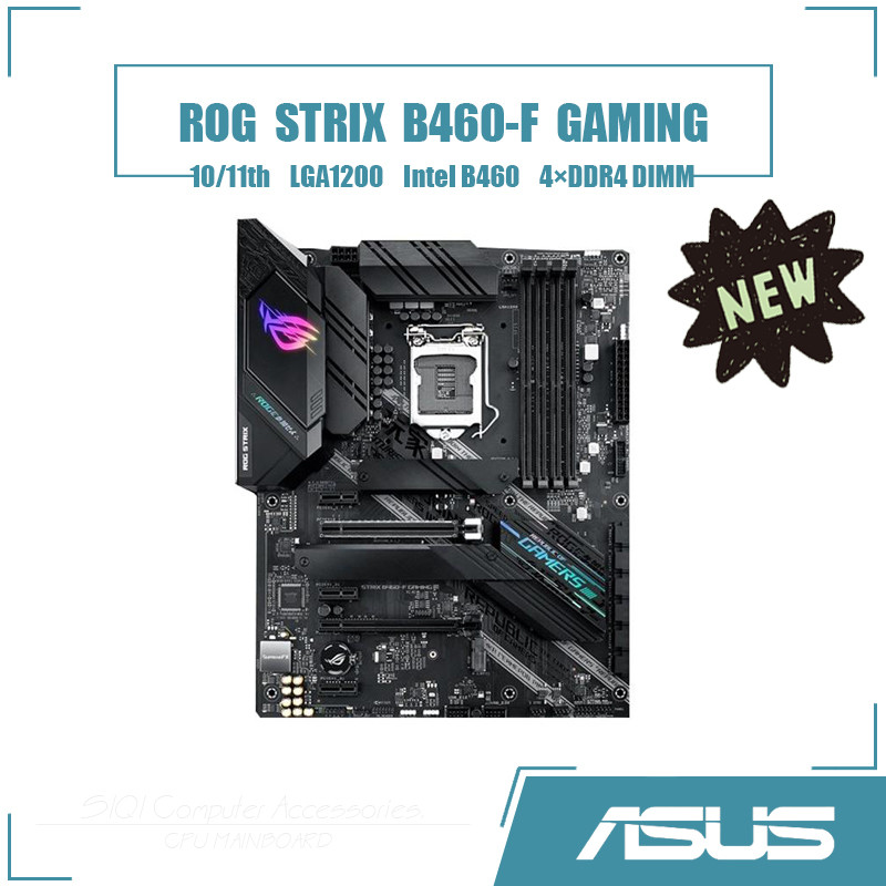 [NEW] ASUS ROG STRIX B460-F GAMING Motherboard 4×DDR4 DIMM Intel B460 ...