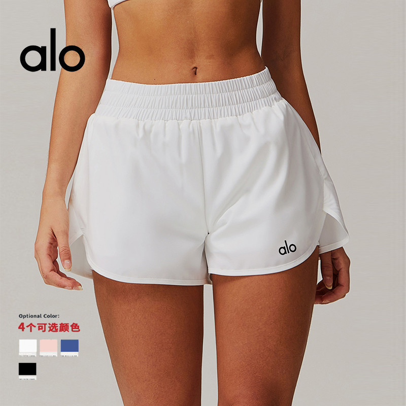 A alo Fake Two-Piece Yoga Shorts Women Outer Wear Breathable Pilates ...