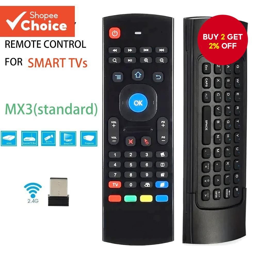 MX3 Wireless Air Mouse Mini Keyboard With 2.4GHz IR Remote Control For ...