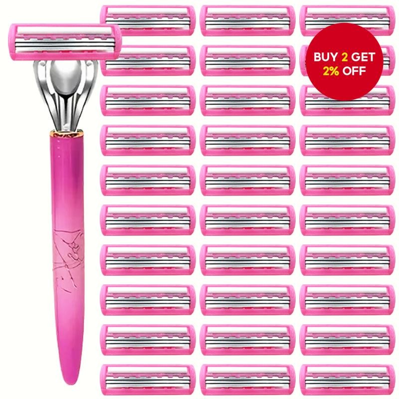 Razor for Women 3-Layer Blade Leg Hair Underarm Shaving Knife 3-layer ...