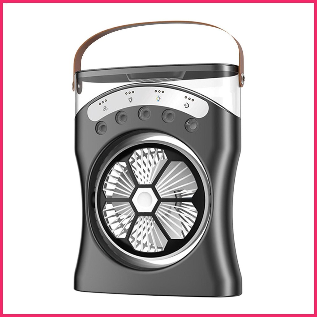 Desktop Misting Fan Rechargeable Water Desk Fan Hot Weather Use Three ...