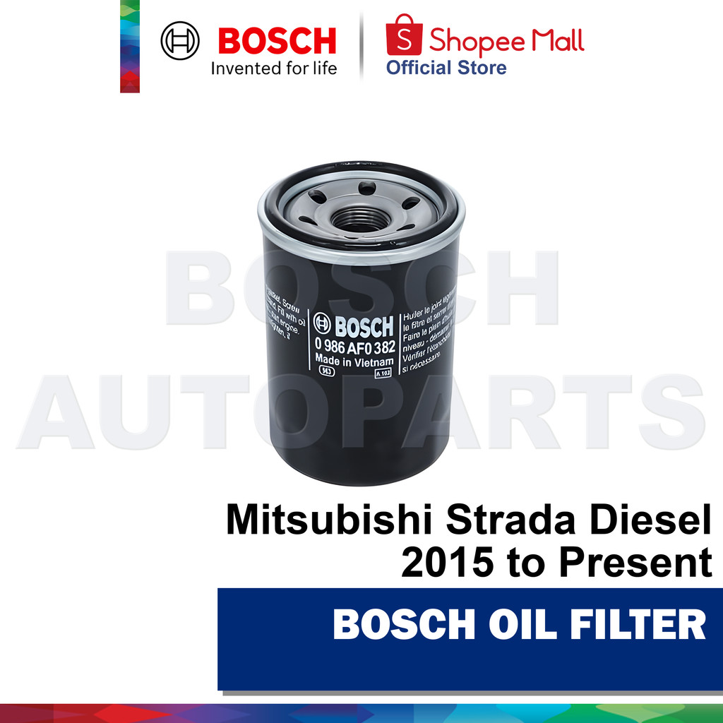 Bosch Oil Filter for Mitsubishi Strada Diesel 2015 to Present | Shopee ...