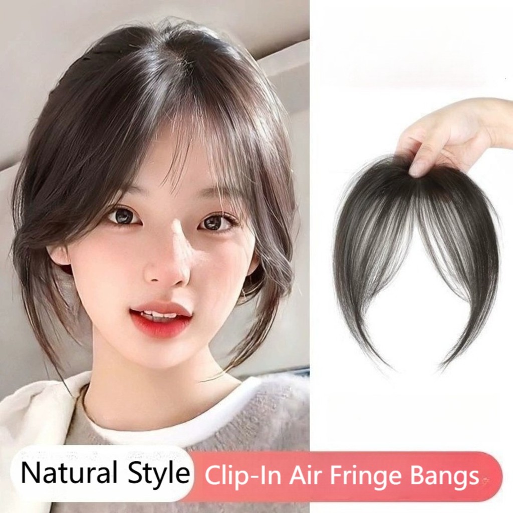 Clip-In Air Fringe Bangs Style Wig Women High Crown Volumizer Seamless ...