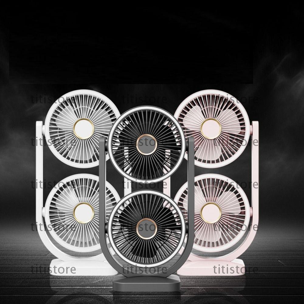 TITISTORE Double-Headed Fan, 2 in 1 Bidirectional Cooling Table Fan ...