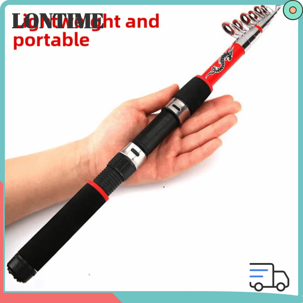 LONTIME STORE Telescopic Fishing Rods, Fiberglass Material 1.8m-3.6m ...