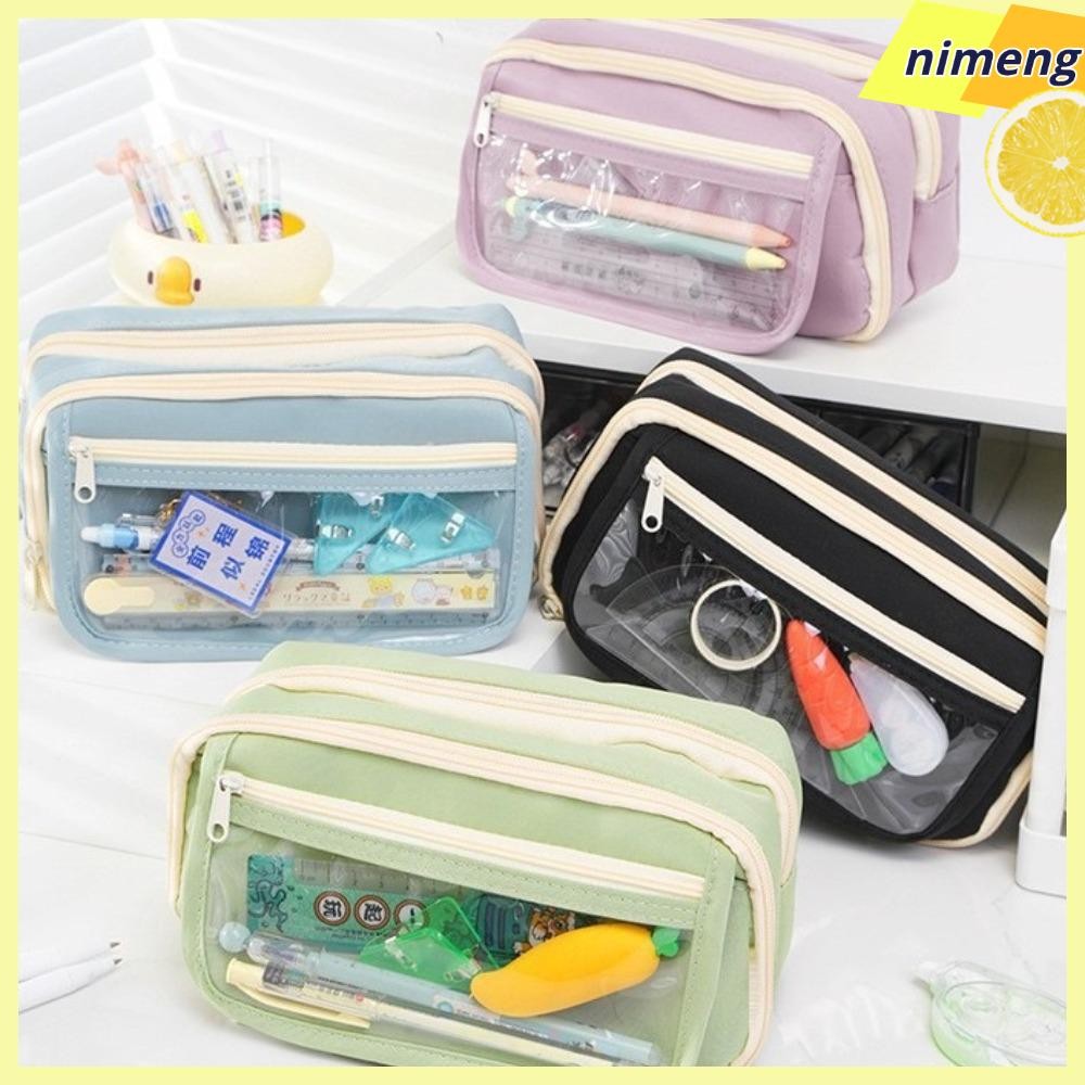 NIMENG Pen Bag, Large Capacity PU Pencil , Multifunctional Portable ...