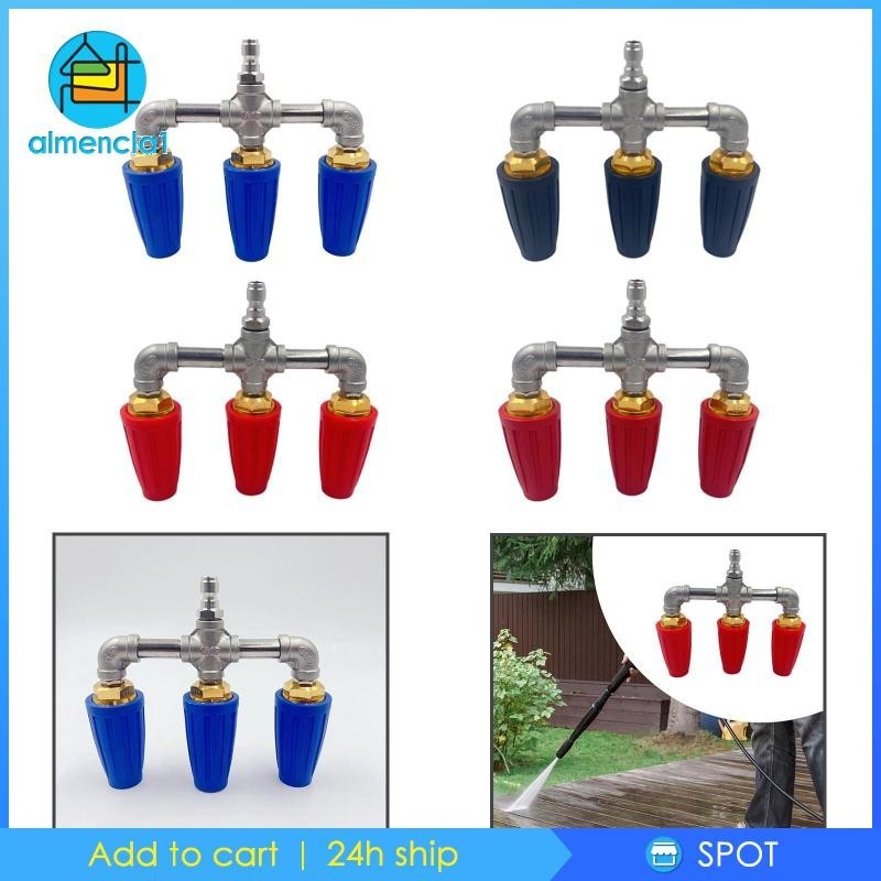 [Almencla1] 360 Rotating Nozzle,Triple Nozzle Pressure Washer Spray Tip ...