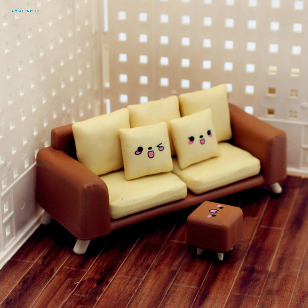 ankaina Dollhouse Sofa Mini Plastic Sofa Mini Sofa Dollhouse Furniture ...