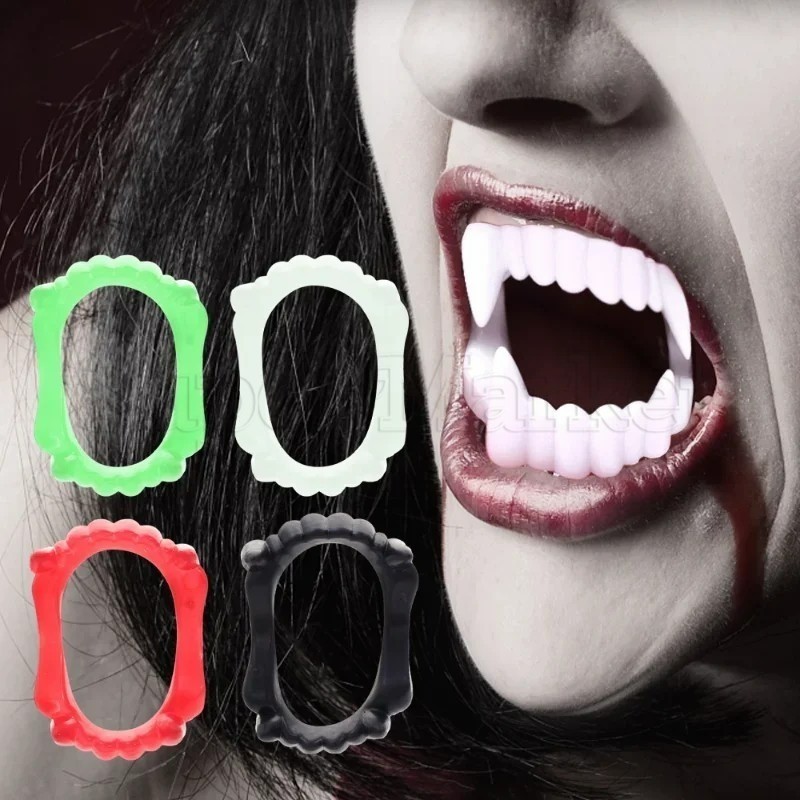 4/2/1PCS Halloween Vampire Denture - Vampire Teeth - Luminous Fake ...