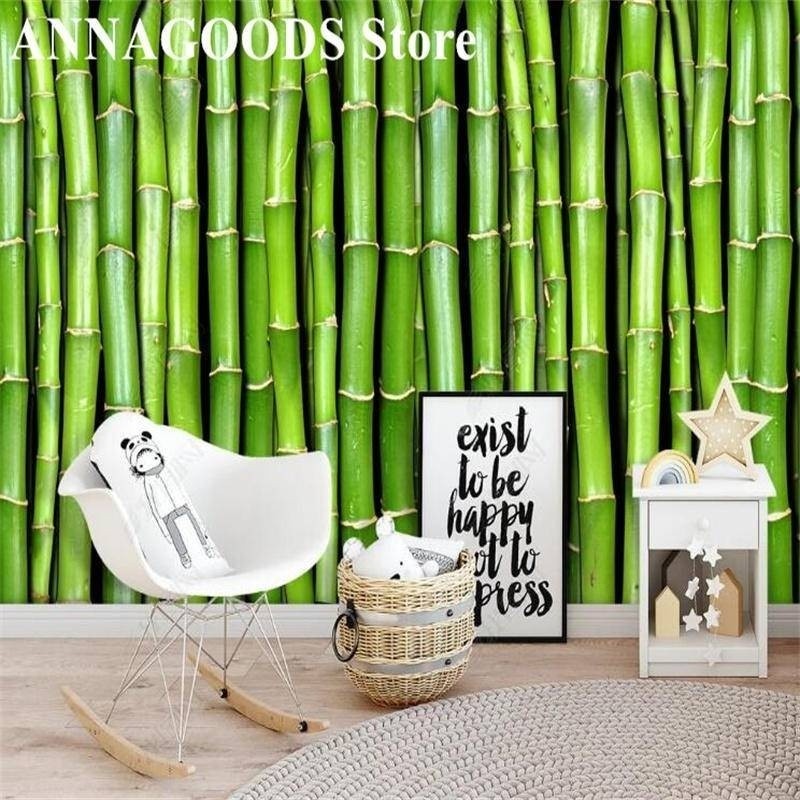 Custom Modern and Simple Stereo Bamboo Forest Backdrop Photo Wallpaper ...