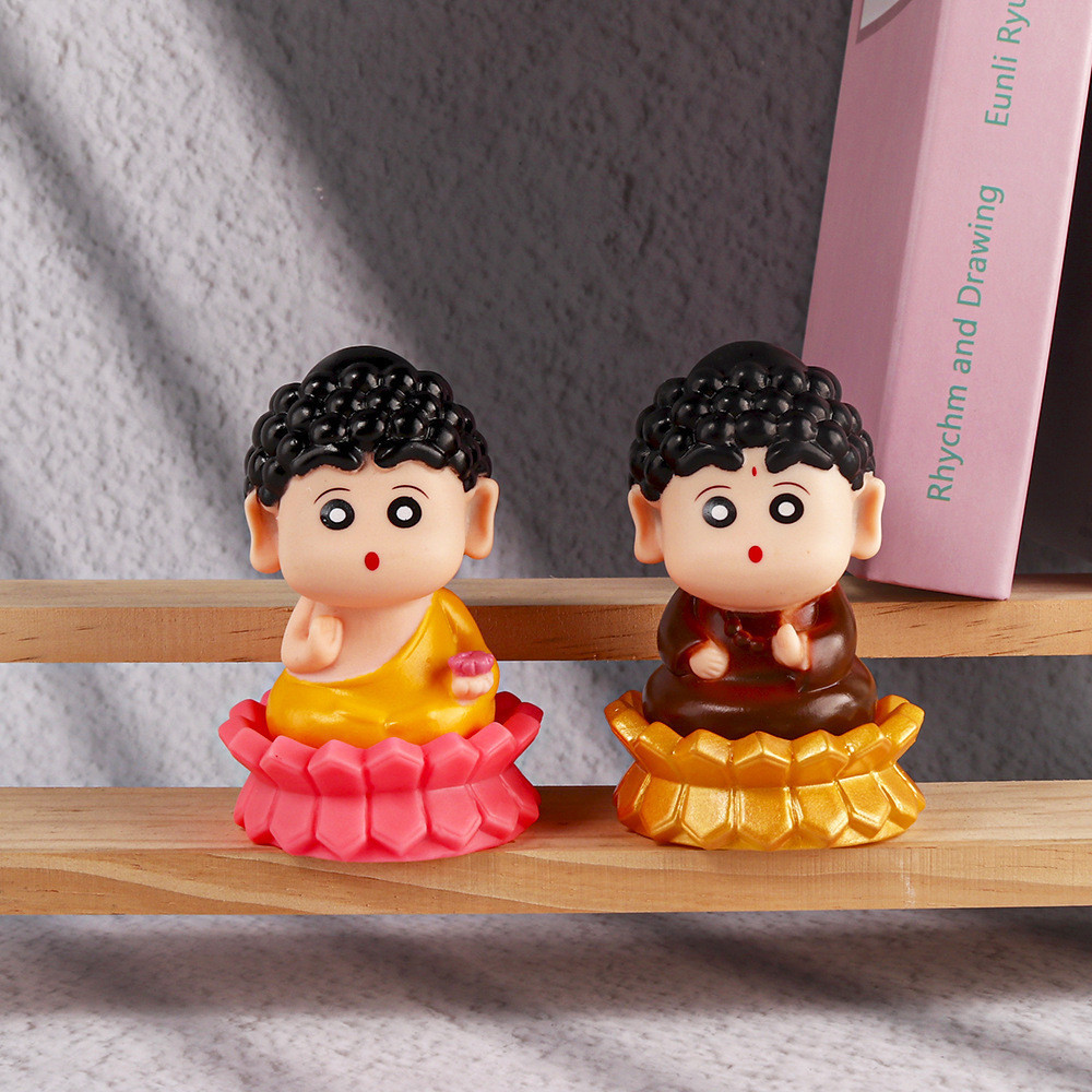 Crayon Shin Chan Cartoon Action Figure Cos Lucky Lotus Sakyamuni ...