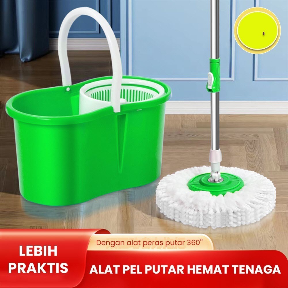 Oneliving Floor Mop Ultra Spin Mop Dryer 360 Degree Microfiber Cloth ...