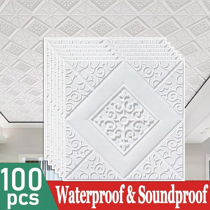 20/50/100Pcs 3D Waterproof Brick Pattern Wallpaper / 35x35cm XPE Foam ...