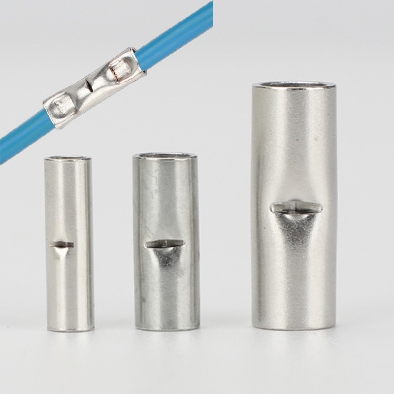 Butt Wire Connector Copper Tinned Crimp Terminal Splice Tube Electrical ...