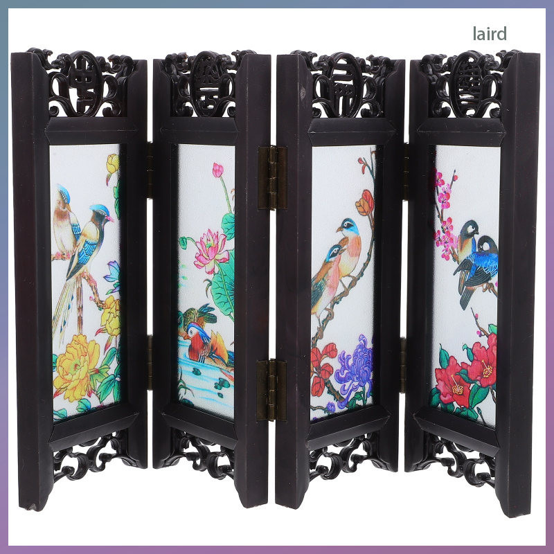 Screen Desk Topper Miniature Room Divider Small Desktop Folding laird ...
