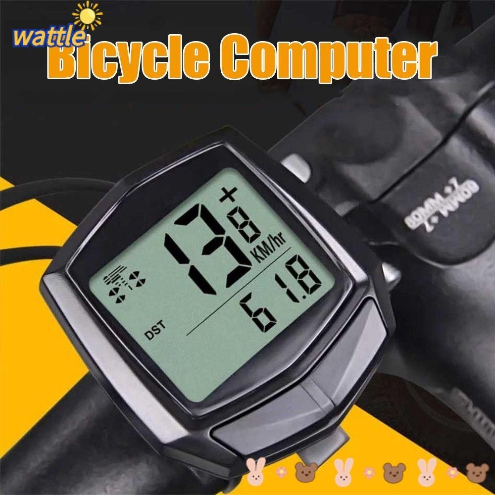 WATTLE Bike Speed Counter, Waterproof Black Bike Ride Speedometer, LED ...