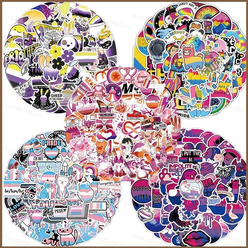 sy 60PCS GAY LGBT Pride Parade Graffiti stickers suitcase refrigerator ...