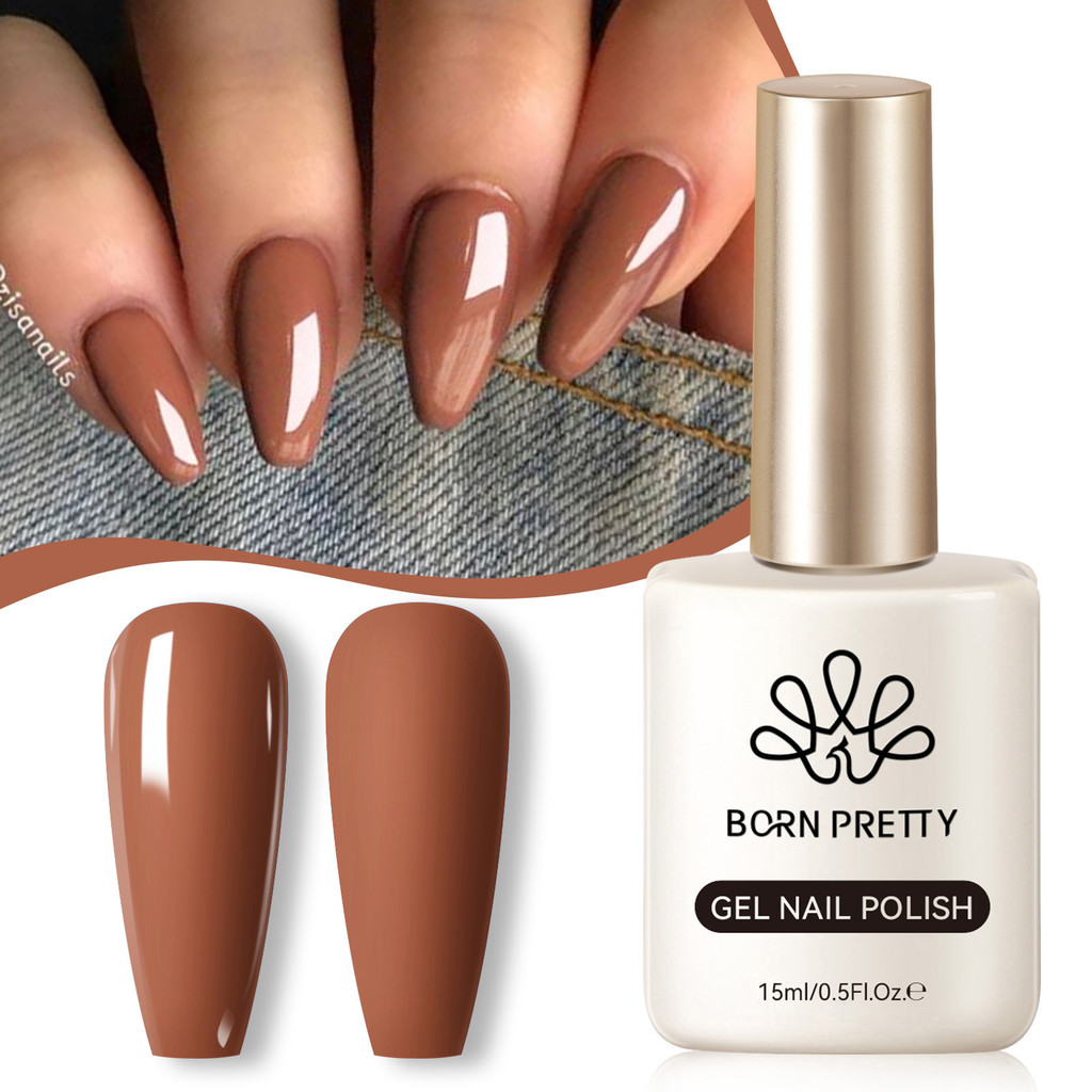 Born Pretty Nude Gel Polish Black White Color Gel Polish Soak Off Nail Art Design Manicure ...