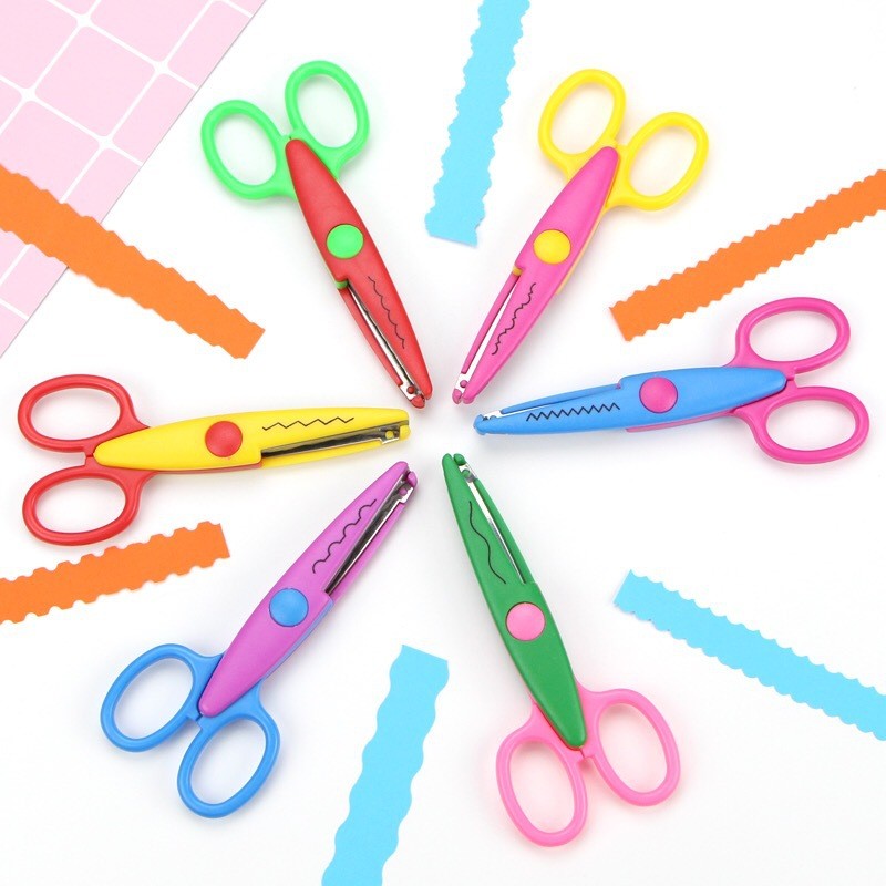 Safety Scissors Wavy Pattern Paper Cutter DIY Handmade Tools Paper ...