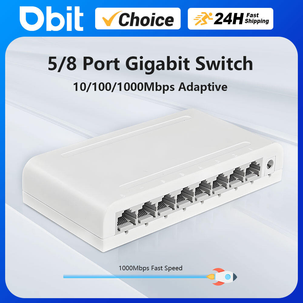 5/8 Ports Ethernet Switch 10/100/1000Mbps Desktop Gigabit Network ...