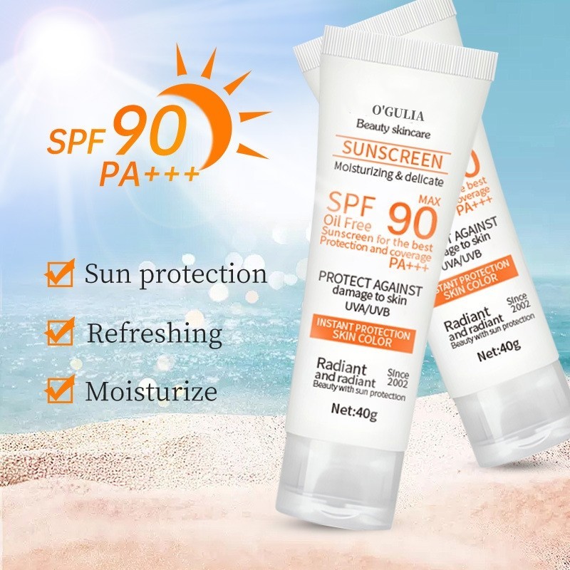 【BUY 1 TAKE 1】O'GULIA Facial Sunscreen Cream SPF 90 PA+++ Moisturizing ...