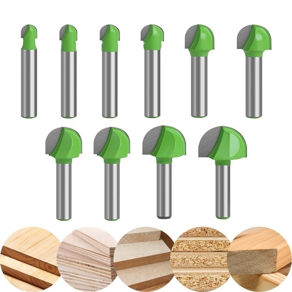 8mm Shank Ball Nose End Mill Round Nose Cove CNC Bit Radius Core Box ...