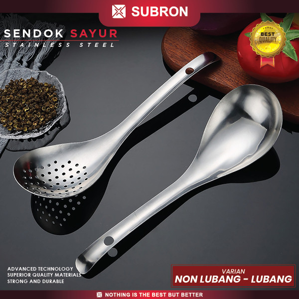 PERALATAN Subron Vegetable Spoon Ladle Noodle Strainer Food Soup ...