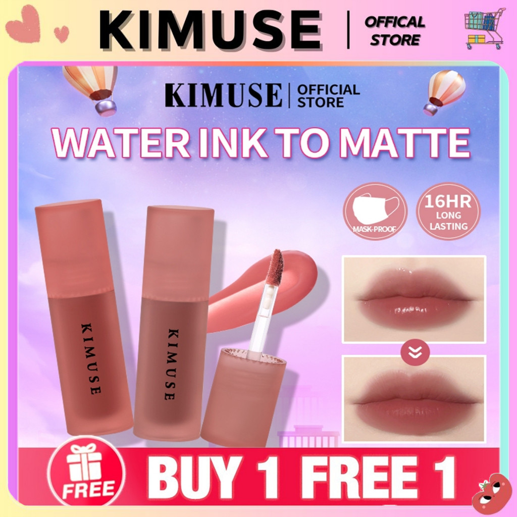 KIMUSE 7 Colors Water Tint Lip Glaze Waterproof Long Lasting Matte ...
