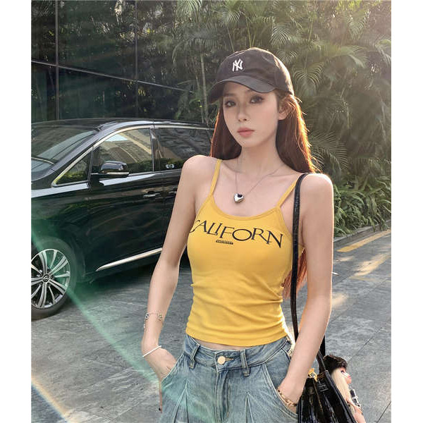 sando for woman Sweet and spicy suspender retro babes wear a small vest ...